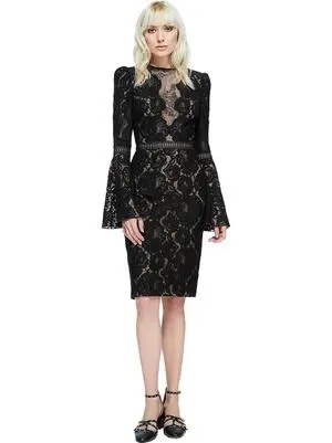 Tadashi Shoji Olivier Dress - Black/nude