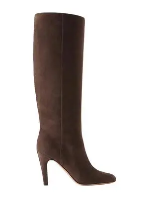 FERRAGAMO Nylu 95 Nubuck Knee-high Boots - Brown