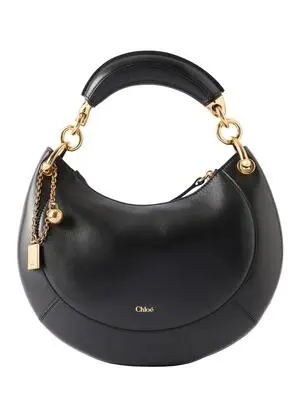 Chloé Banana Leather Shoulder Bag - Black