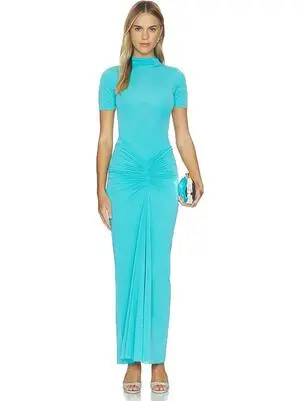 Ronny Kobo Ruched Maxi Dress - Ocean