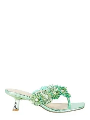 Steve Madden X Betsey Johnson Lesli Embellished Flower Sandal - Mint