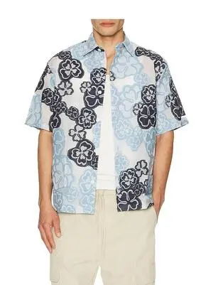 Nn07 Freddy Short Sleeve Shirt 50075 In Blue - Blue Multi