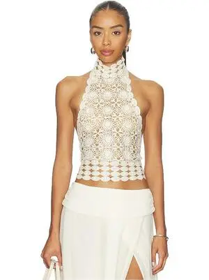 BEC & BRIDGE Bec + Bridge Ania Halter Top In Ivory