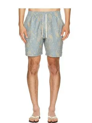 RHYTHM Tally Paisley Swim Short - Blue