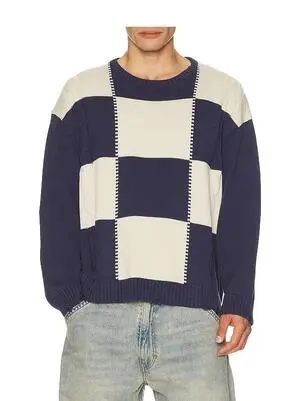 FOUND Checkered Fisherman Sweater - Multi