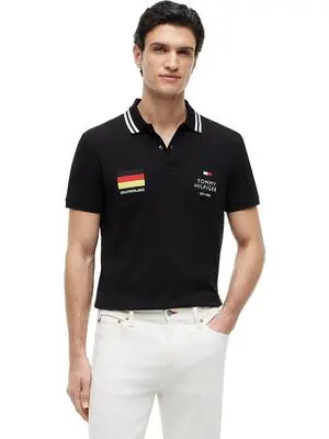 Tommy Hilfiger Regular Fit Germany Soccer Polo - Black