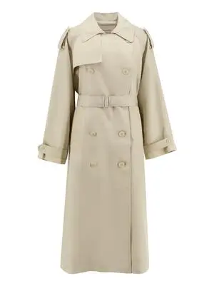 THE FRANKIE SHOP THE FRANKIE SHOP Veyron Double-Breasted Blazer Beige