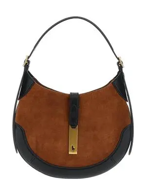 Polo Ralph Lauren Small Leather Shoulder Bag - Marrone