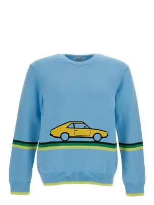 JW Anderson Embroidered Car Sweater - Azzurro
