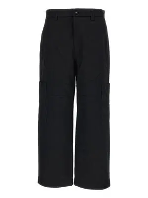 Thom Browne Wide-leg Cotton Twill Trousers - Nero