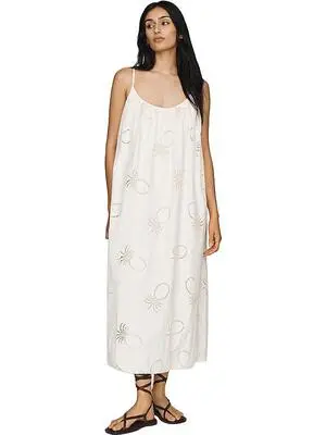 Farm Rio Cotton Bubble-hem Midi Dress - Pineapple