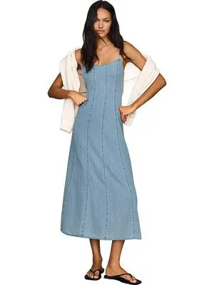 Z Supply Leonora Denim Midi Dress - Light Denim