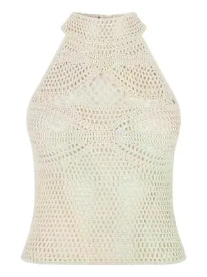 THE GARMENT Egypt Crochet Halter Top - Neutrals