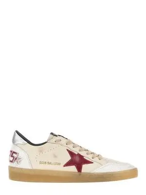 GOLDEN GOOSE GOLDEN GOOSE DELUXE BRAND Cream Leather Ball Star Sneakers Yellow