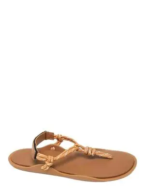 Flowze Knotted Touch-strap Sandals - Neutrals