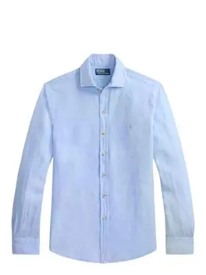 Polo Ralph Lauren Pony Embroidered Linen Shirt - Blue