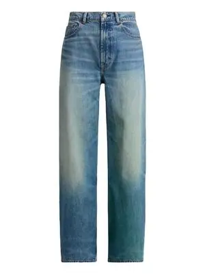Polo Ralph Lauren Wide-leg Cotton Jeans - Blue