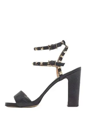 Valentino Garavani Rockstud Ankle Strap Sandals - Black