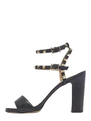 Valentino Garavani Rockstud Ankle Strap Sandals - Black