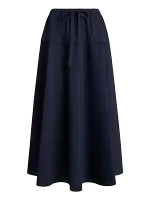 Polo Ralph Lauren Cotton Midi Skirt - Blue