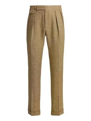 Polo Ralph Lauren Glen Plaid Double-pleated Trousers - Brown