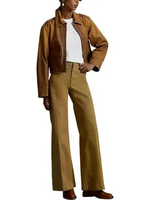 Polo Ralph Lauren Beaton Cotton Flared Trousers - Neutrals