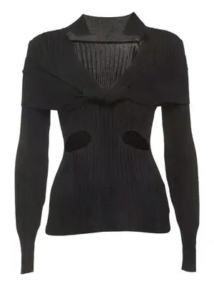 Jacquemus La Maille Asco Twist-detail Top - Black