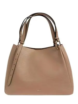 Furla Nuvola Leather Tote Bag - Brown