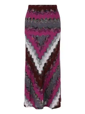 Missoni Chevron Print Midi Skirt - Multicolor