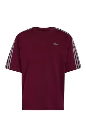 Adidas Adicolor 3-stripes Oversized Tee Xs Maroon