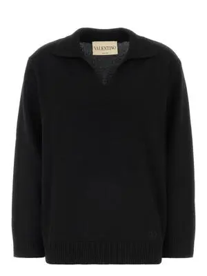 Valentino Garavani V-neck Knitted Jumper - Black