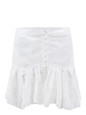 Isabel Marant Étoile Daneen Ruffled Mini Skirt - White