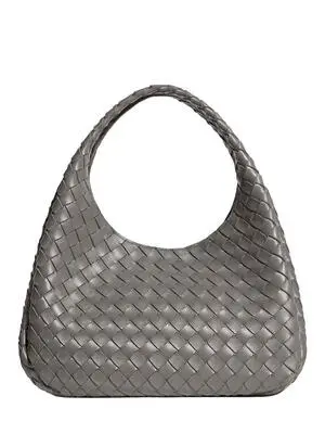Bottega Veneta Campana Woven Top Handle Bag - Gray