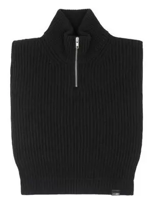 MAISON MARGIELA Knitted Half-zip Vest - Black