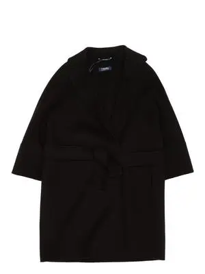Max Mara Arona Belted Cocoon-fit Coat - Black