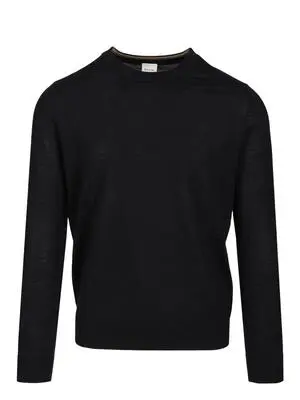 Paul Smith Paul Smith Crew Neck Sweater With Embroidered Logo Black