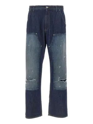 MAISON MARGIELA Straight-leg Paneled Jeans - Blue