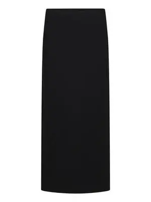 Khaite Back-slit Midi Skirt - Black