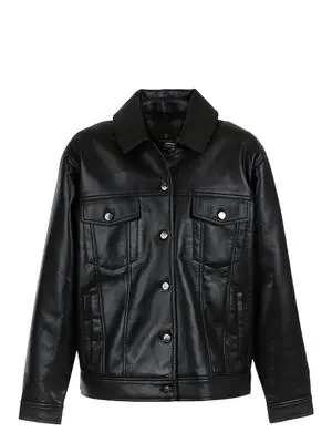 ANINE BING Anine Bing Leather Straight Hem Jacket