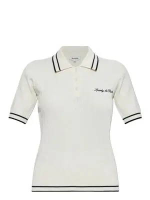 SPORTY  RICH Sporty & Rich Short Sleeve Polo Shirt
