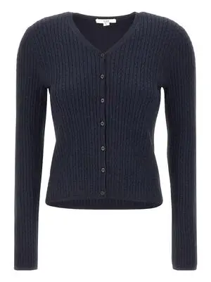 Vince Ribbed Cropped Cardigan - Twn