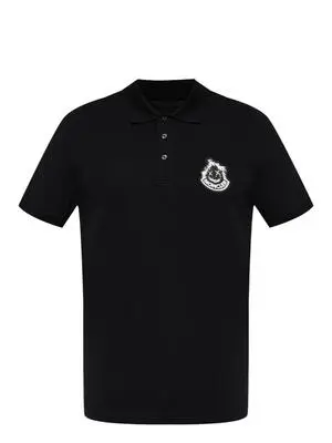 Moncler Logo-patch Polo Shirt - Black