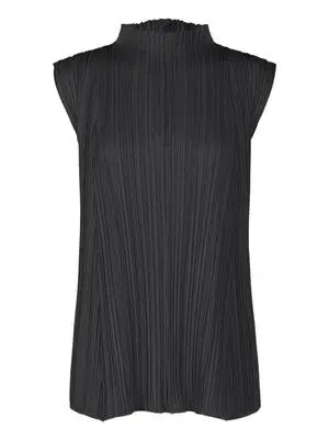 PLEATS PLEASE BY ISSEY MIYAKE Sleeveless Top - Black
