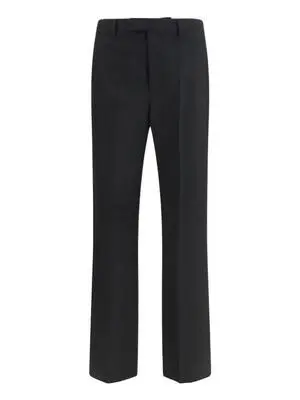 Valentino Garavani Pleated Slim Fit Trousers - Black