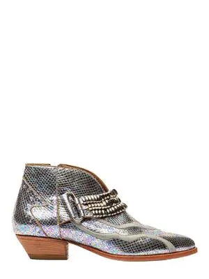 CLARA BARCELO Clara Barcelo Skill Before Strength Embellished Ankle Boots