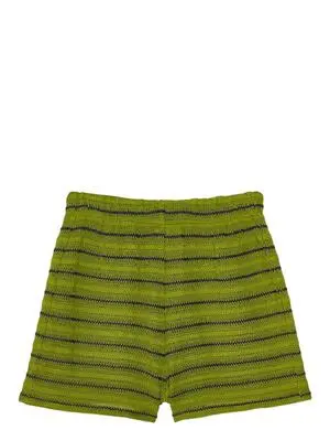 THISISU COLLECTION Solea Striped Knit Beachwear Shorts - Green