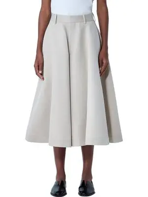 Bottega Veneta Silk And Cotton Twill Culottes - Gray