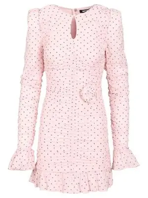 ROTATE BY BIRGER CHRISTENSEN Mini Dress With Floral Print And Ruffled Details - Multicolor