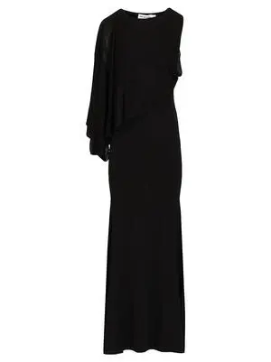 SELF-PORTRAIT Long One-shoulder Dress - Black