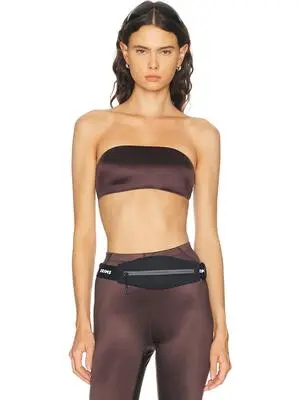 NIKESKIMS Shine Bandeau Bra In Chocolate - Phoenix
